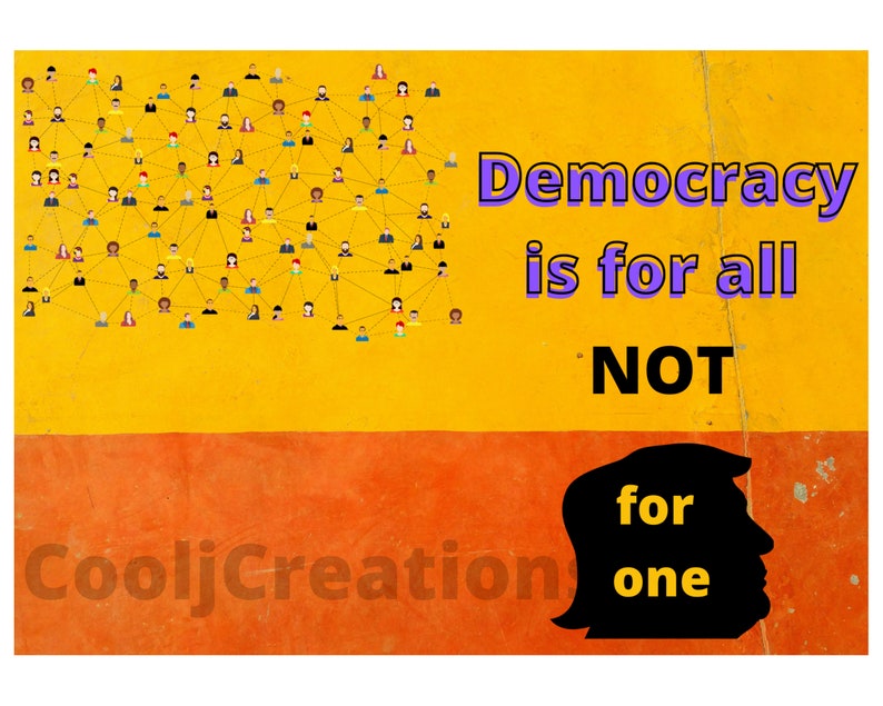 Democracy is for All Poster, Democracy Clip Art, Democracy Wall Hanging ...