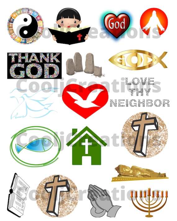 Religious Clip Art Religious Images Religious Icons for | Etsy