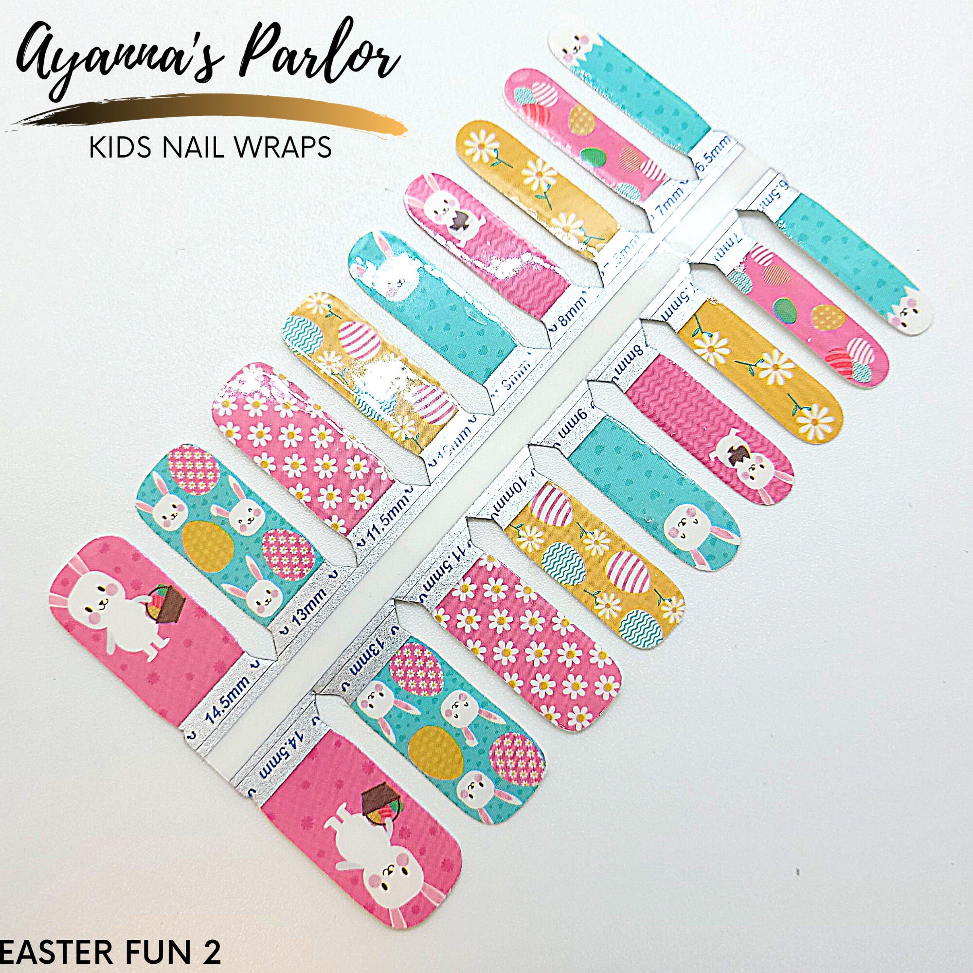 Cute Bunny Nails Kids Nail Wraps Kids Easter Nail Polish - Etsy.de