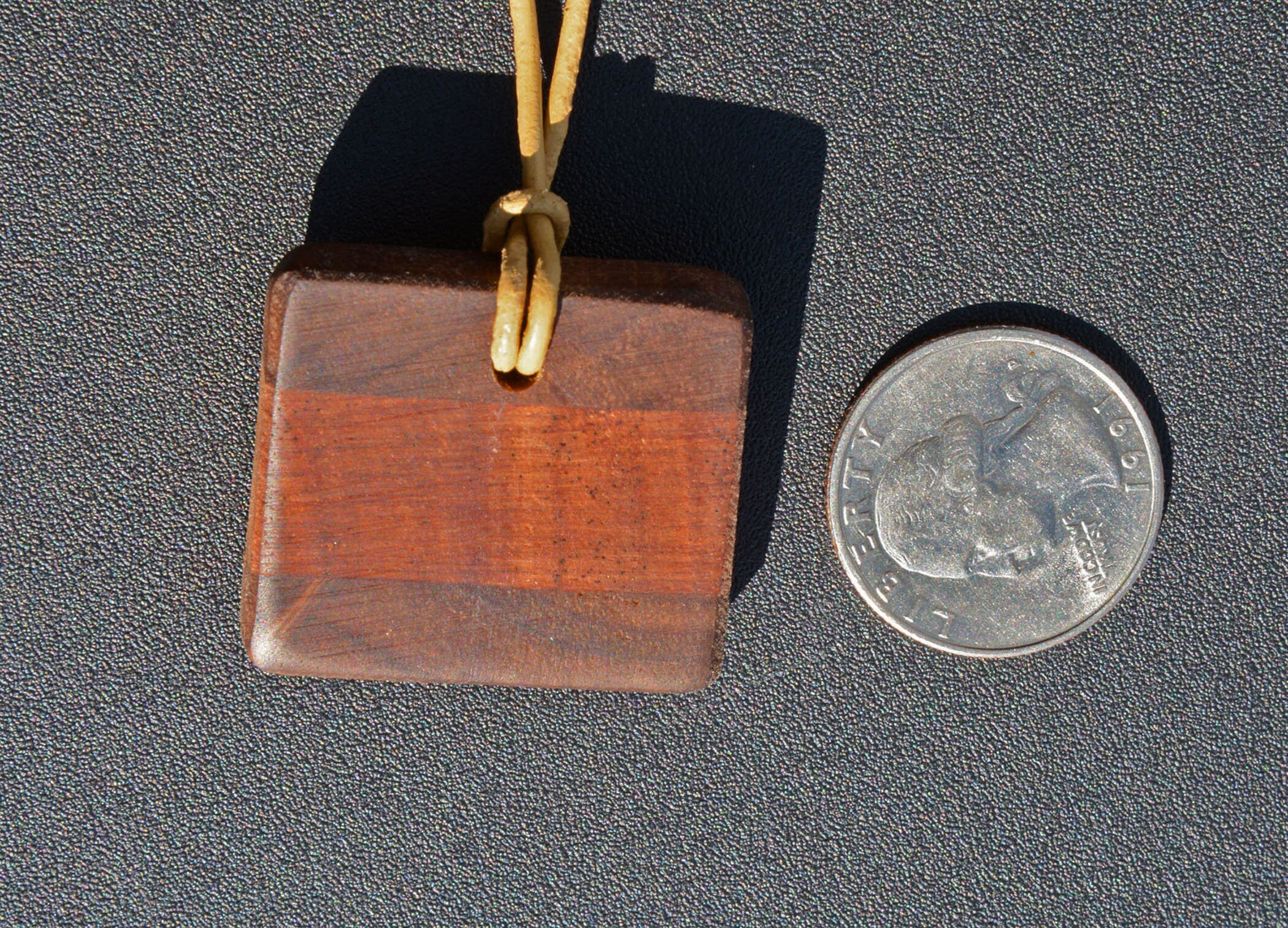 Walnut and Padauk Hardwood Pendant 2899 Handcrafted in Montana - Etsy
