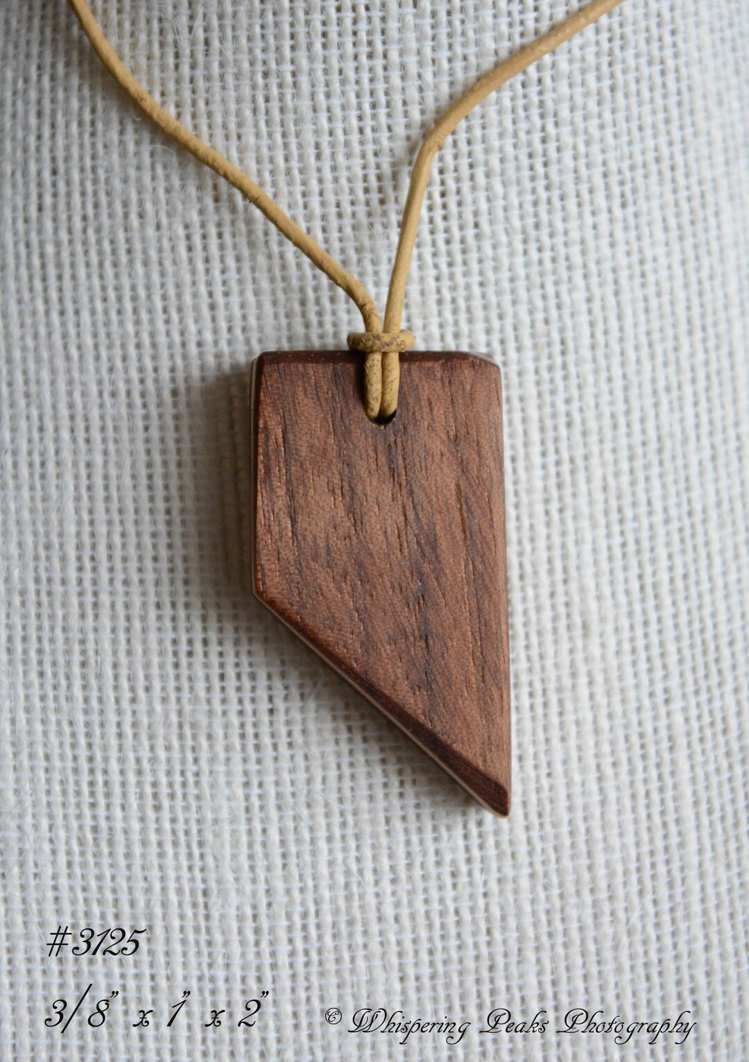 Maple and Walnut Hardwood Pendant #3125 Handcrafted in Montana - Etsy