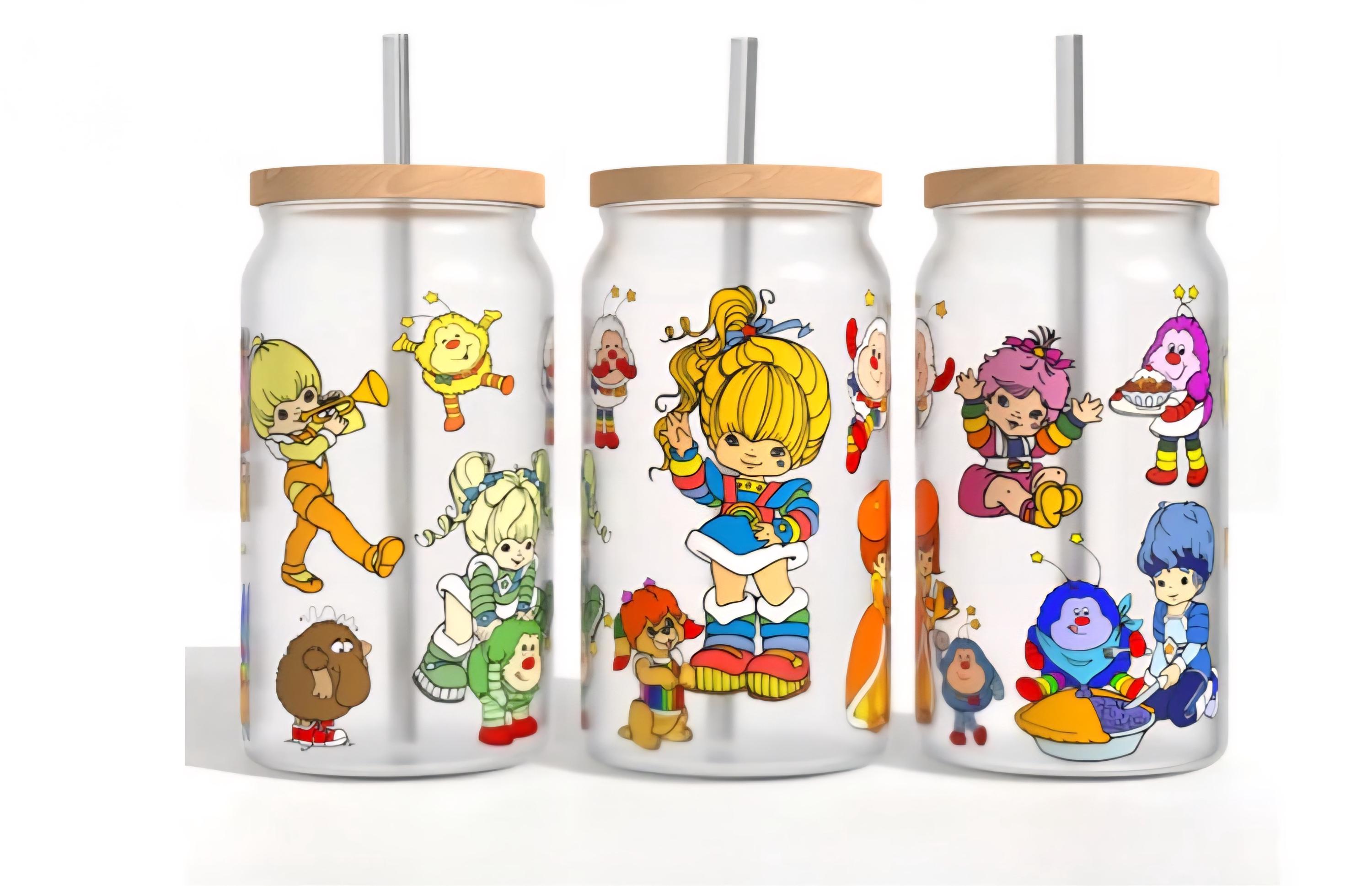 Rainbow Brite 16oz Glass Cup - Etsy