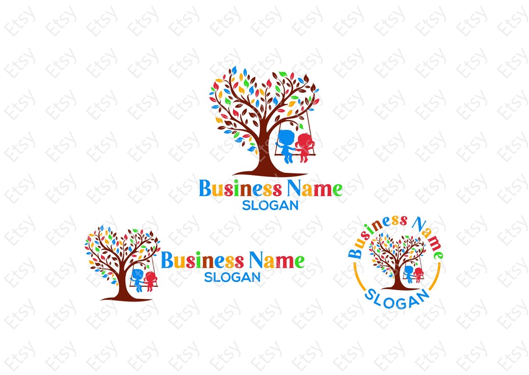 Beautiful Modern Heart Shape Tree Logo Preschool Logo Pediatric Logo ...