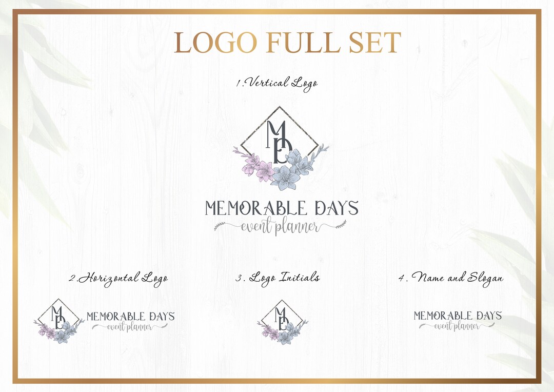 Event Planner Logo Wedding Planner Logo Elegant Flower Logo Event ...