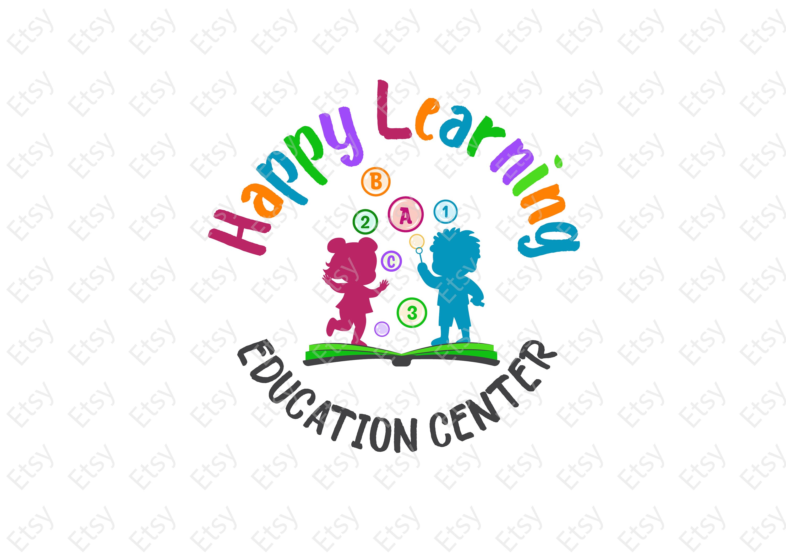 Fun Education Logo Colorful Learning Logo Daycare Logo Design Simple ...