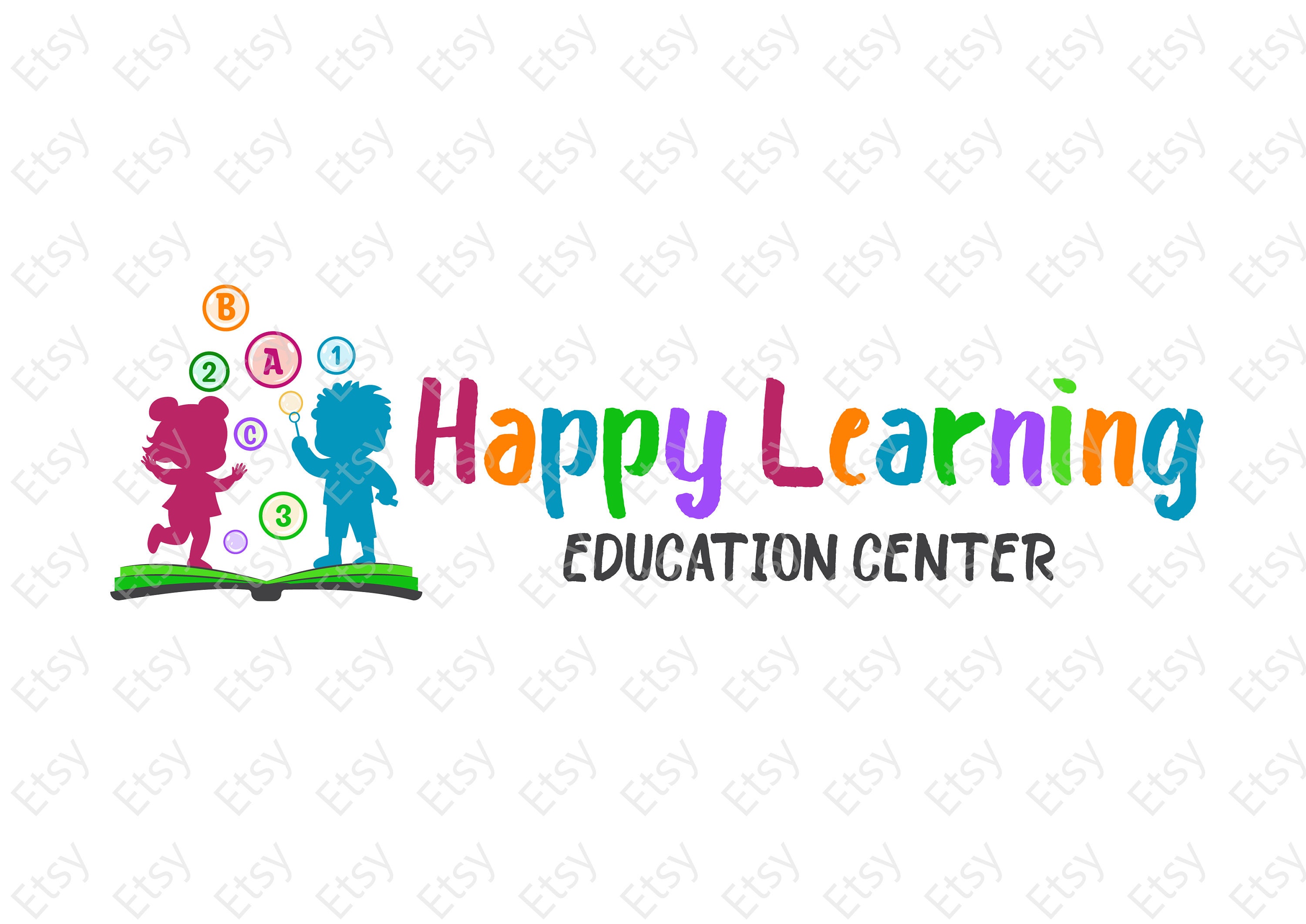 Fun Education Logo Colorful Learning Logo Daycare Logo Design Simple ...