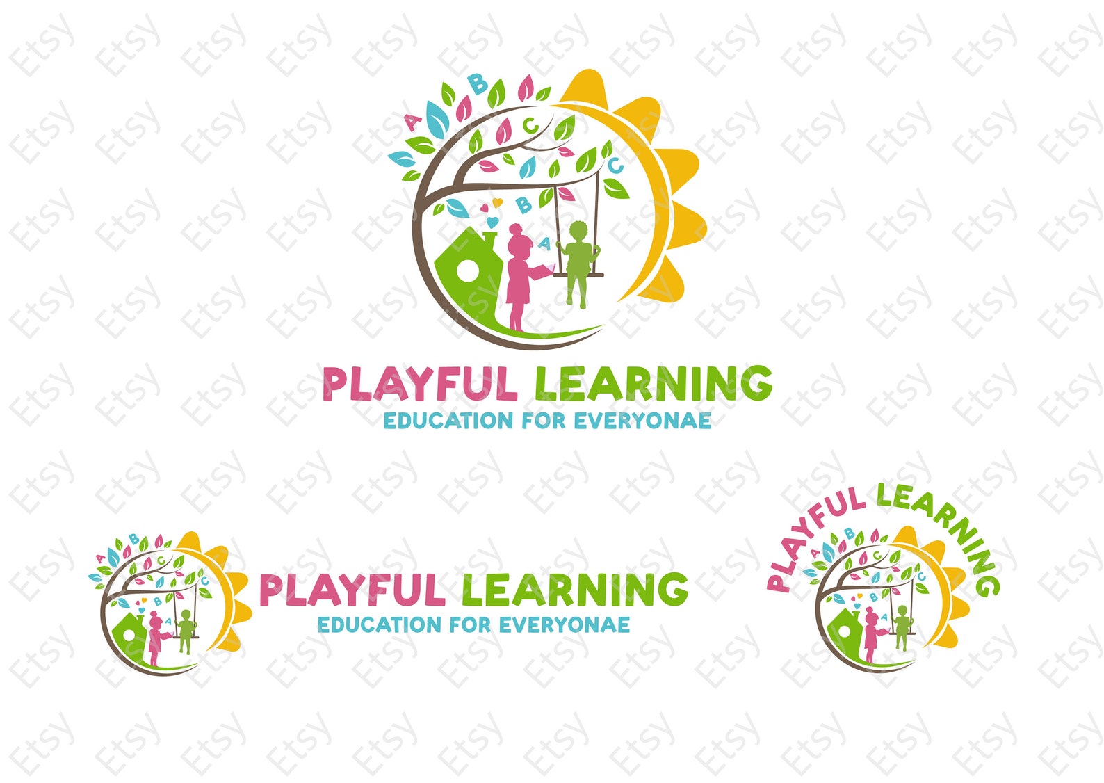 Pre-k Logo Design Preschool Logo School Logo Nursery Logo - Etsy