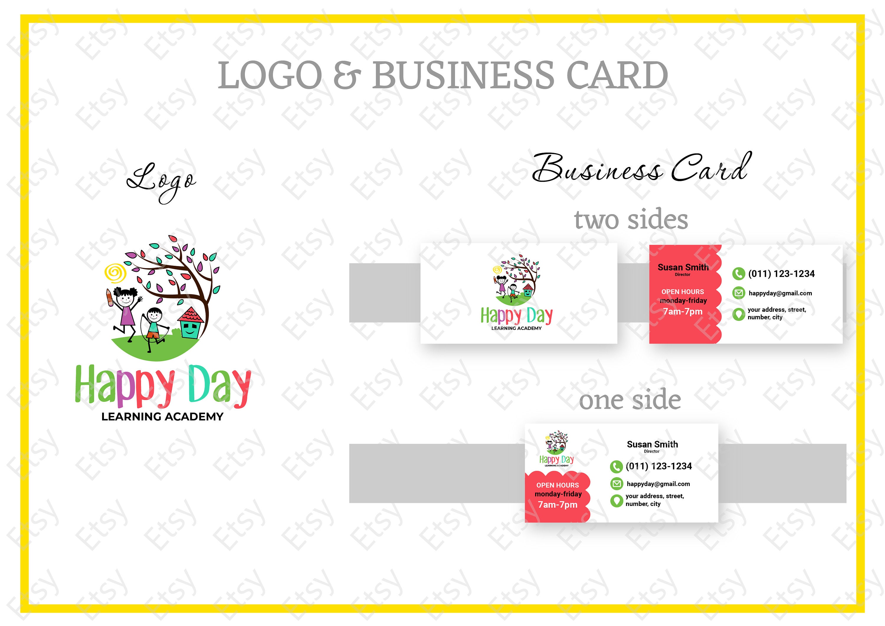 Happy Children Logo Day Care Logo Preschool Logo Learning Academy ...