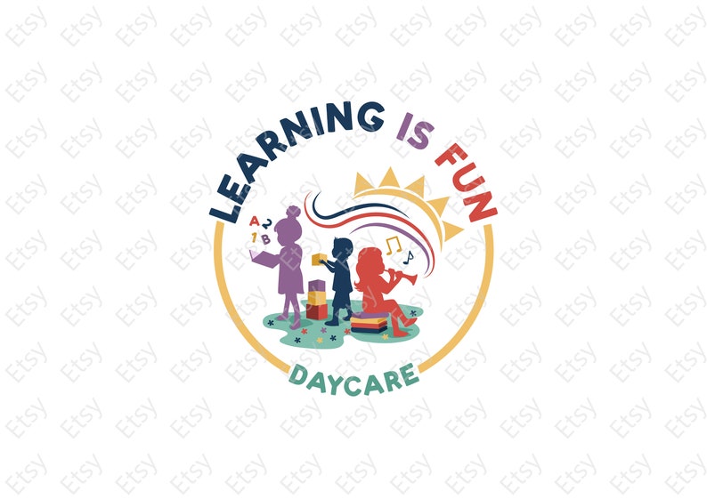 Learning Logo Playfull Kids Logo Colorfull Daycare Logo Preschool Logo ...
