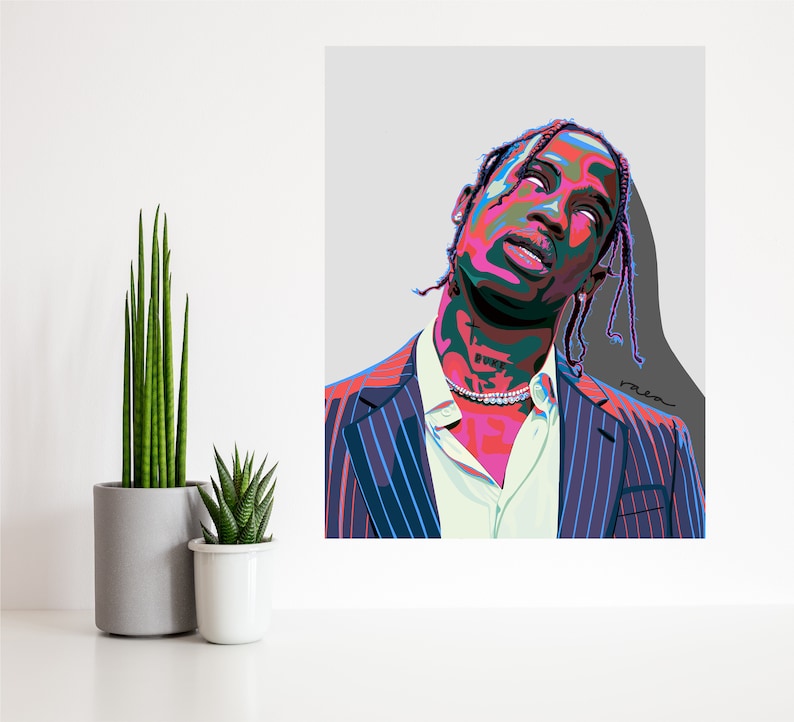 TRAVIS SCOTT Pop Art Print two Sizes Available - Etsy