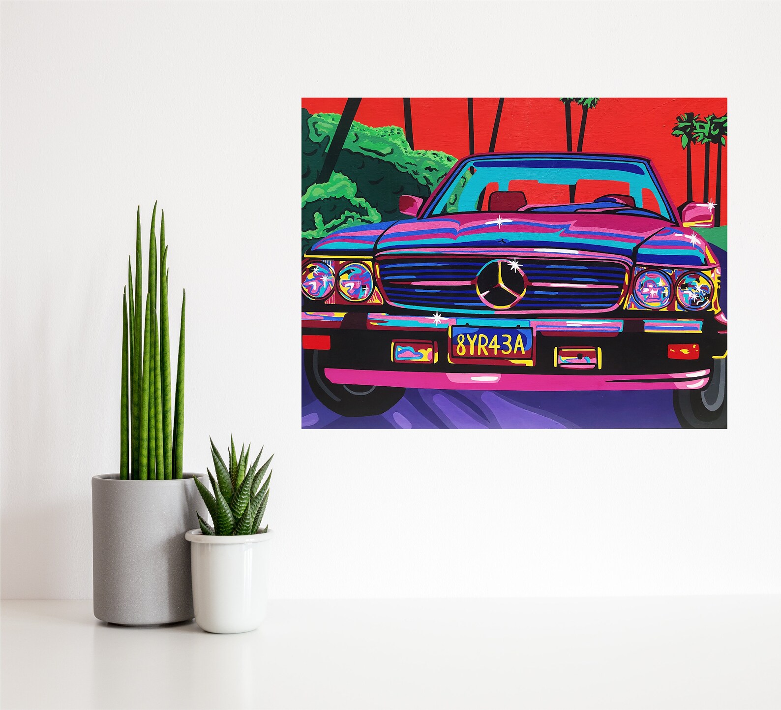 Vintage Benz Pop-art Print two Sizes Available - Etsy