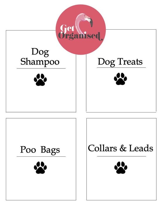 Dog Minimalist Personalised Labels for Your Dog Treats Leads - Etsy