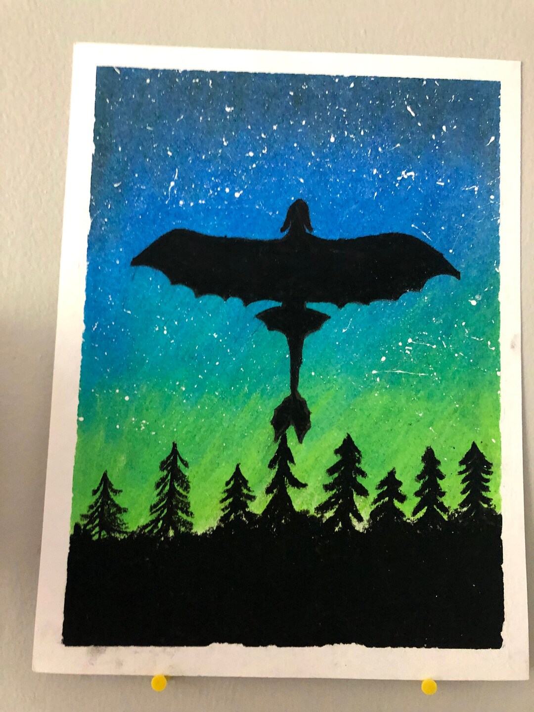 Toothless in the Sky Oil Pastel - Etsy