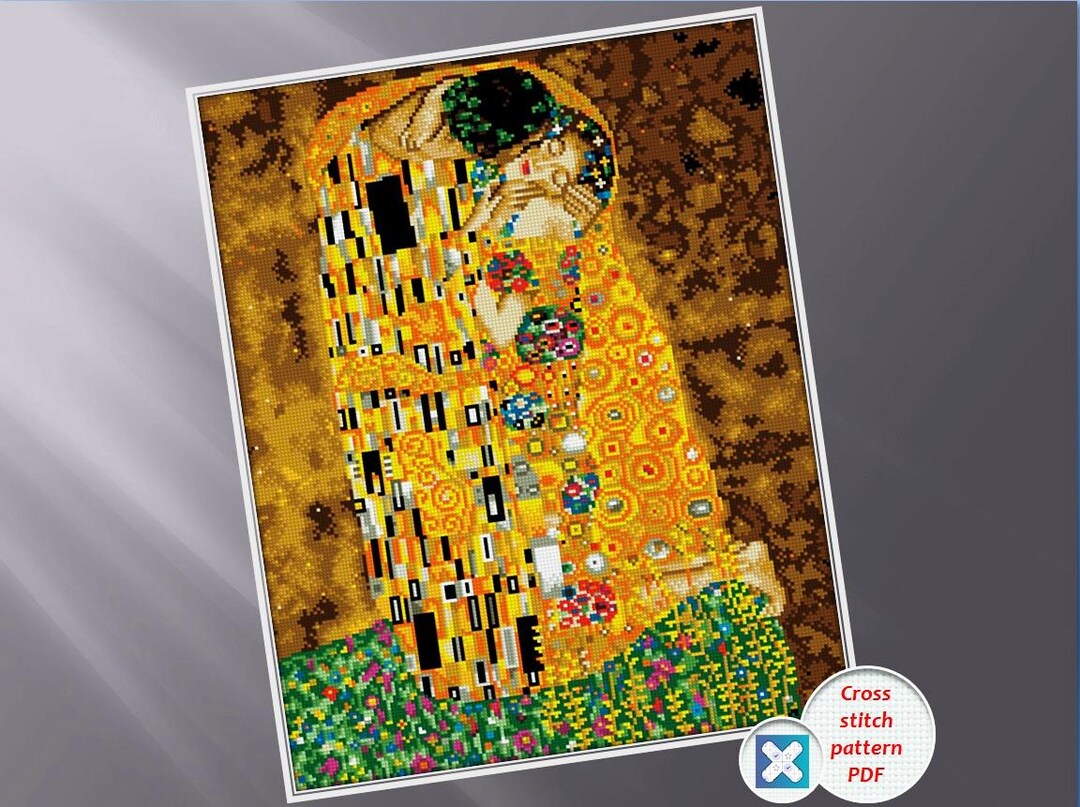 The Kiss by Klimt Cross Stitch Pattern: Pattern Keeper Compatible (PDF ...