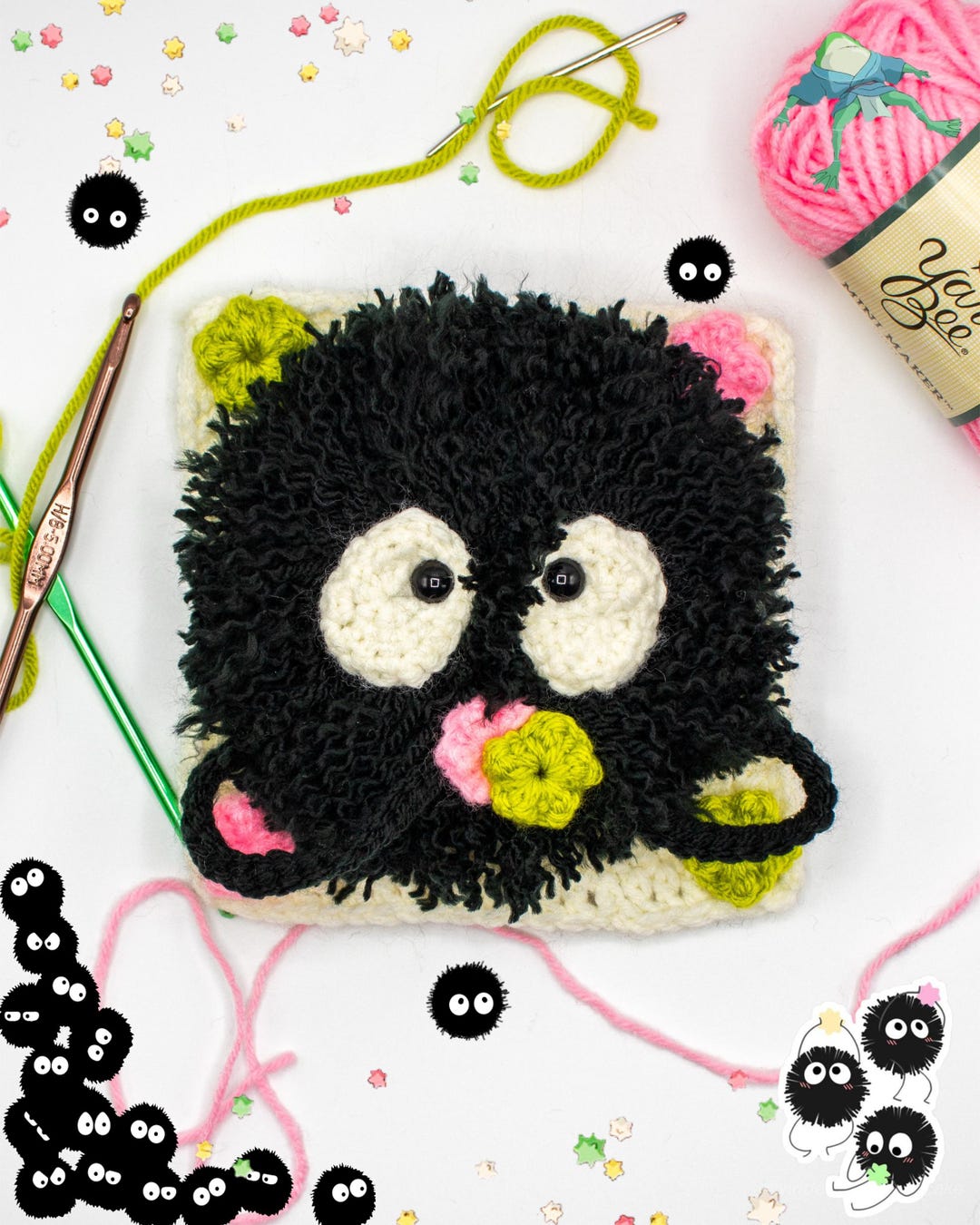 Crochet Soot Sprite Granny Square Pattern | Digital PDF Download - Etsy