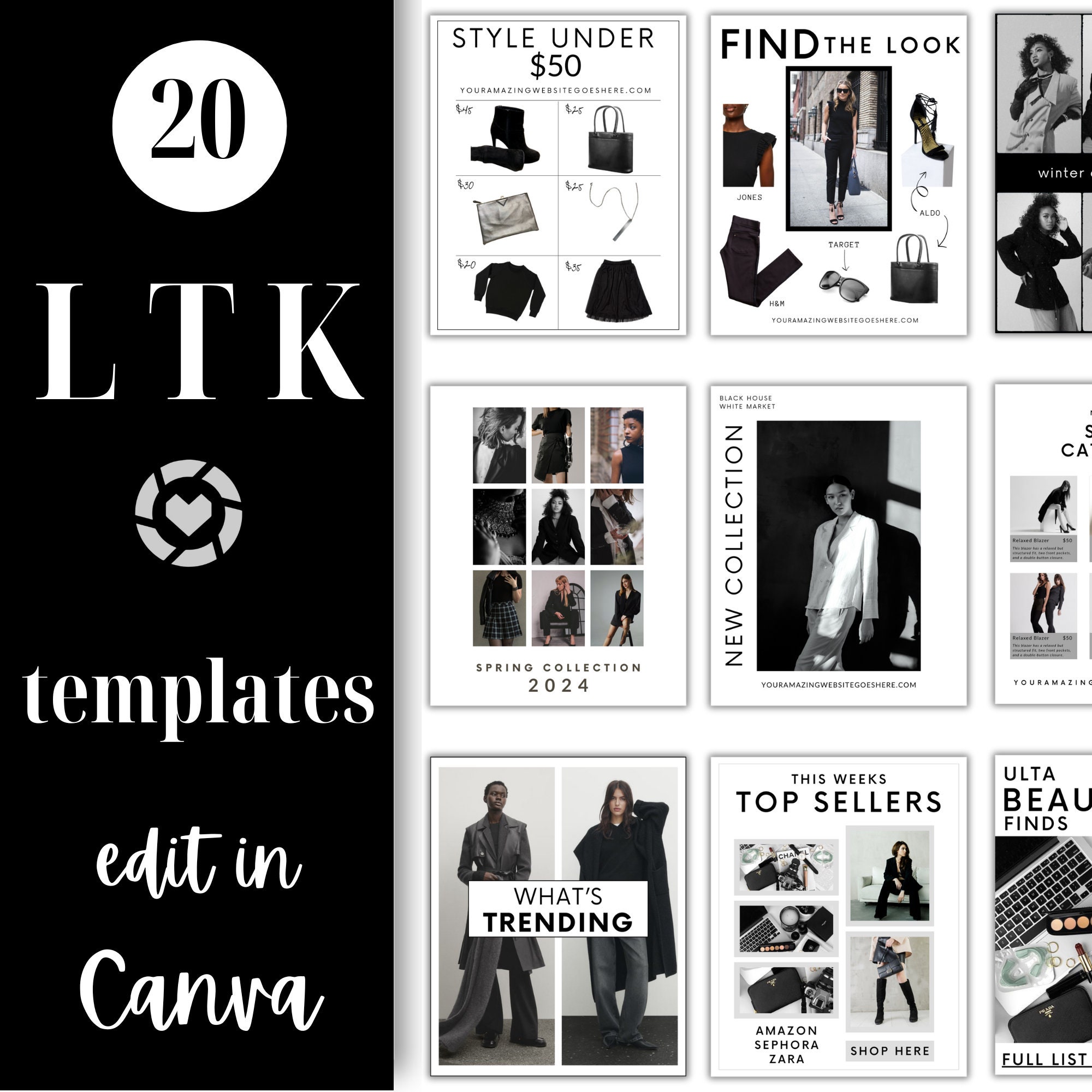 LTK Template LTK Collage LTK Canva Template Liketoknowit Posts Content ...
