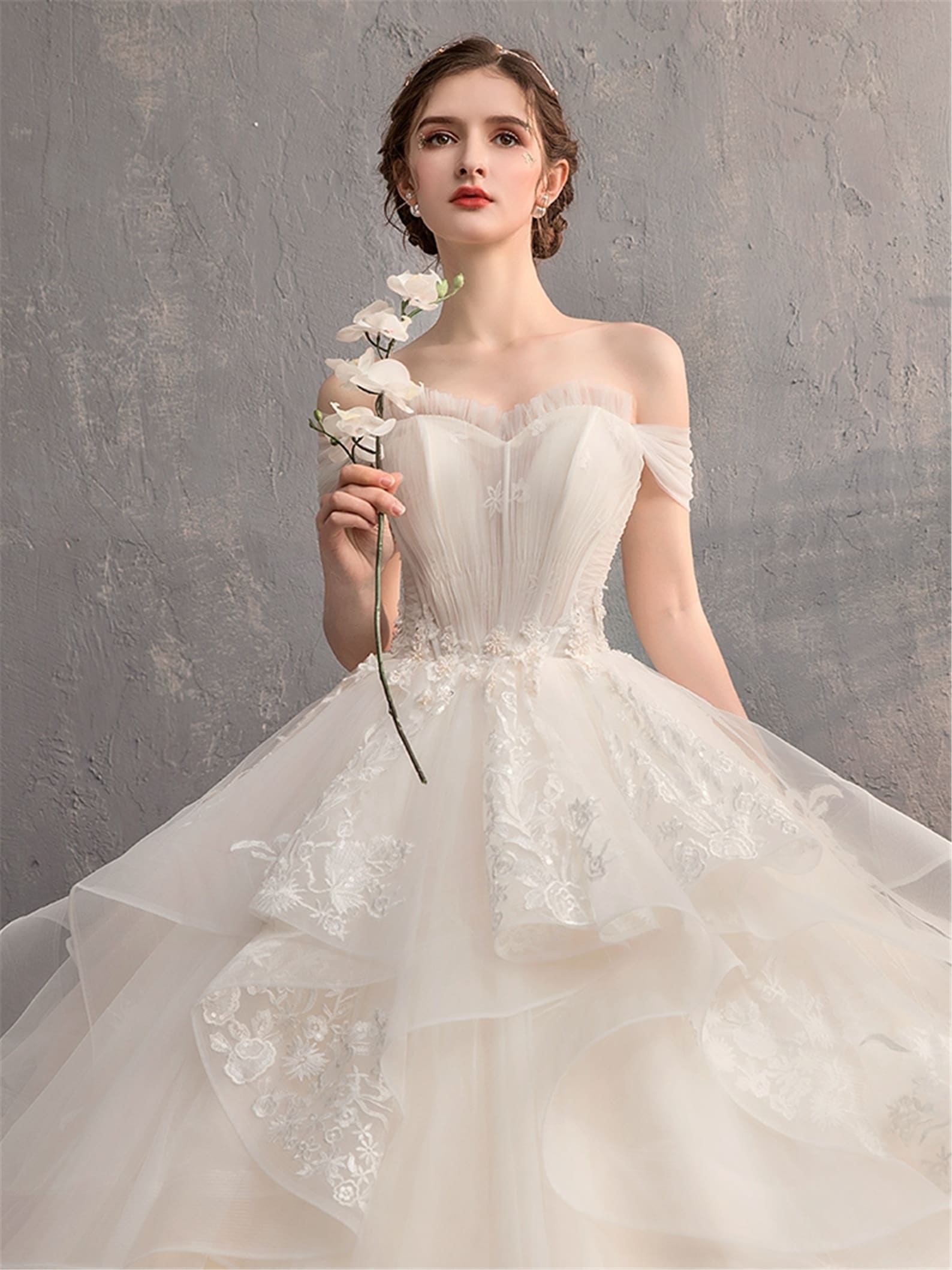 Vintage Irregular off Shoulder White Wedding Dress Beading - Etsy