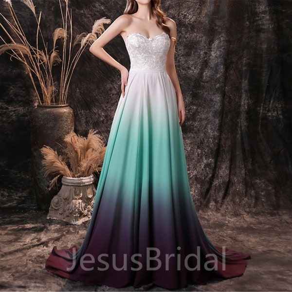 Ombre Evening Dress - Etsy