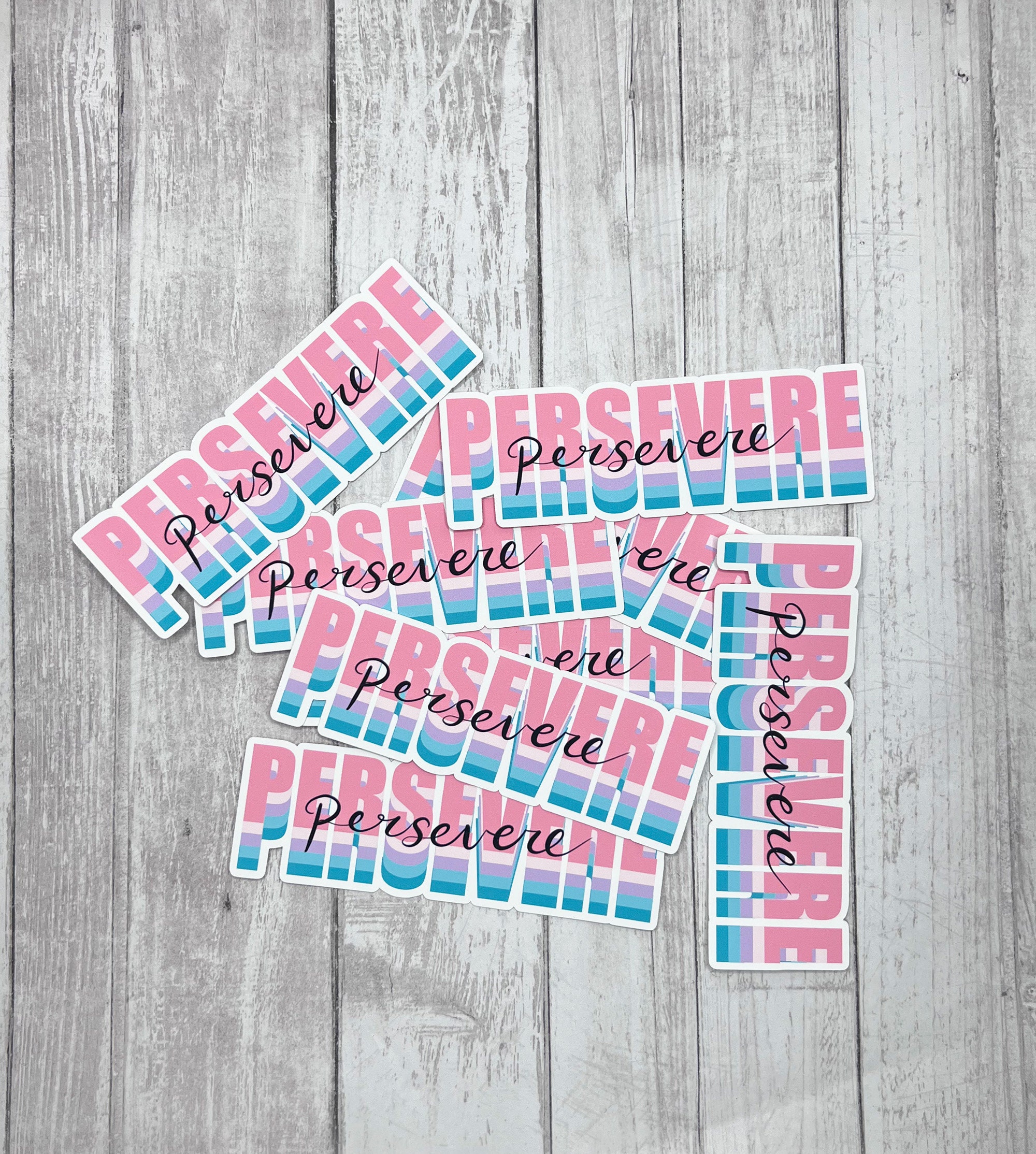Persevere Vinyl Sticker Motivation - Etsy