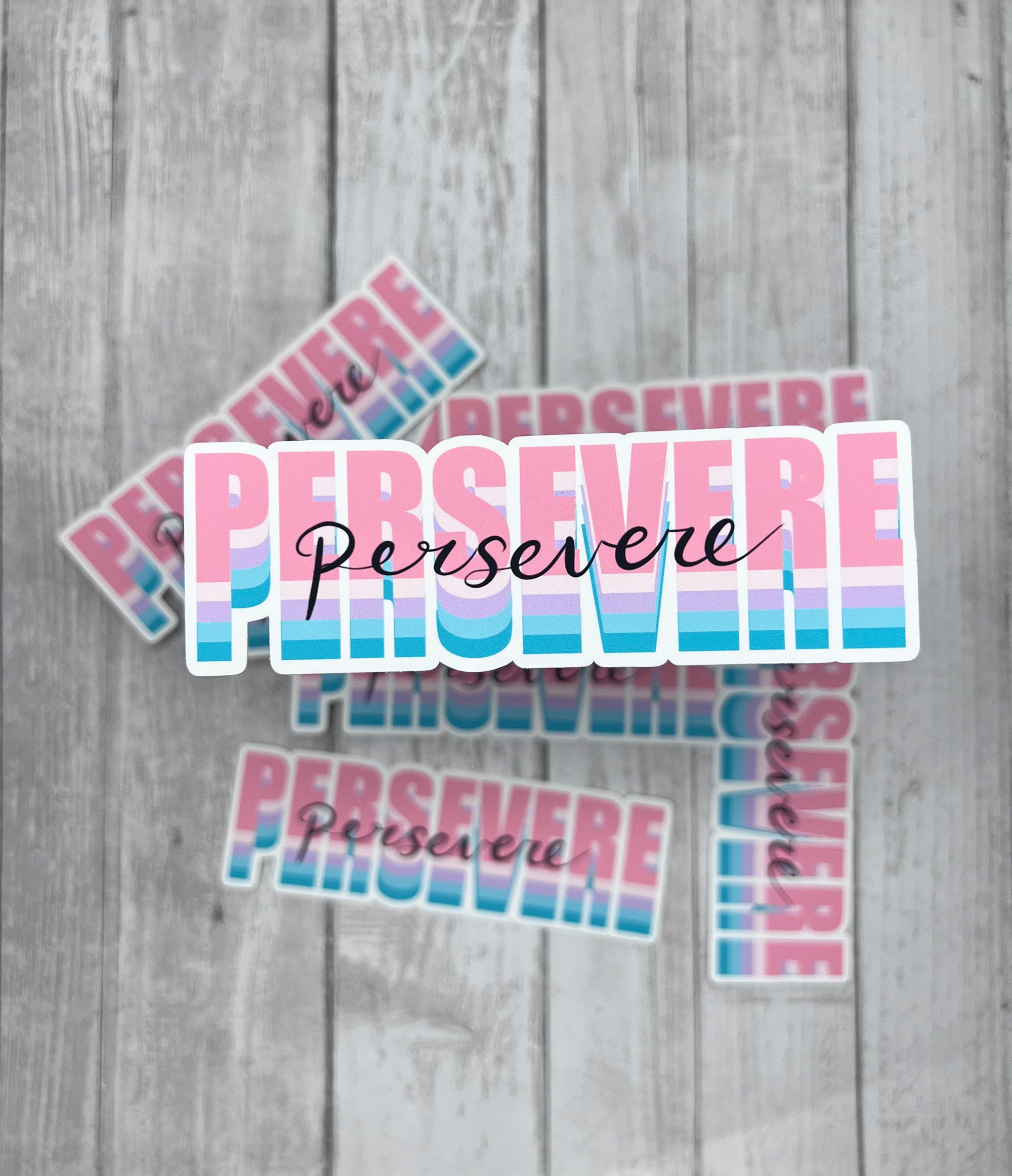 Persevere Vinyl Sticker Motivation - Etsy