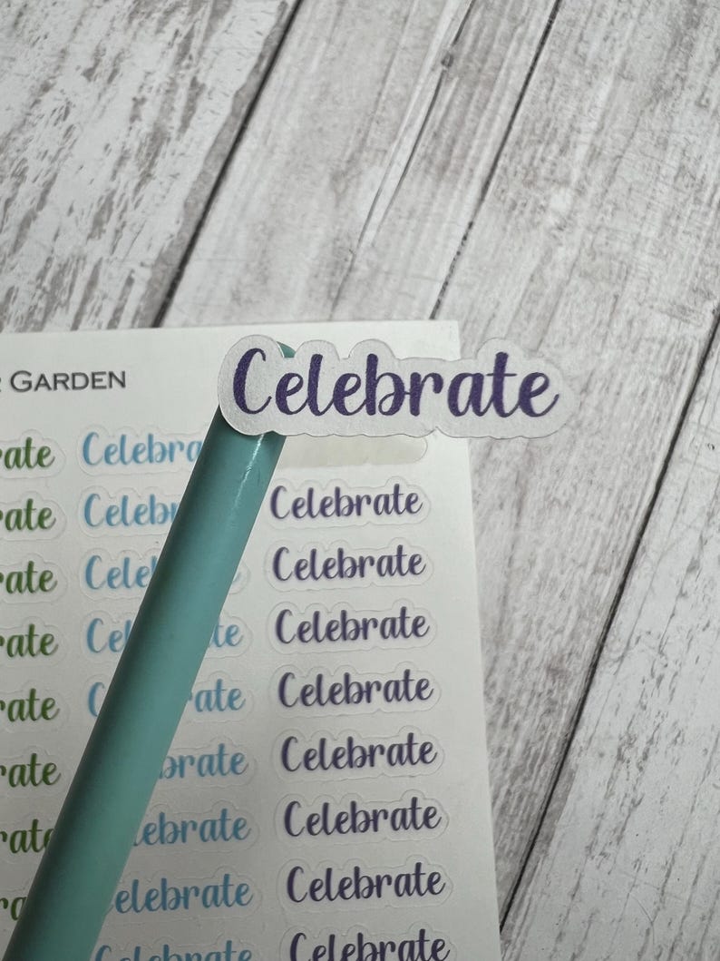 Celebrate Stickers for Planner Calendar Colorful Rainbow - Etsy