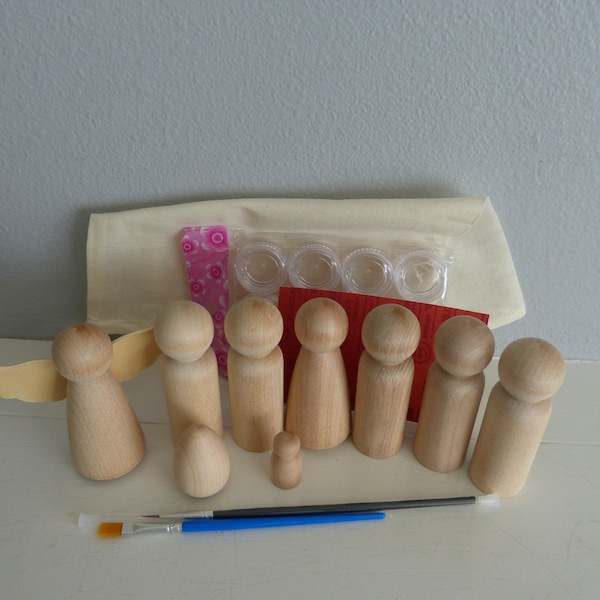 Wooden Peg People - Etsy
