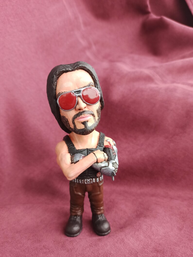 Johnny Silverhand Figurine /cyberpunk 2077 Keanu Reeves - Etsy