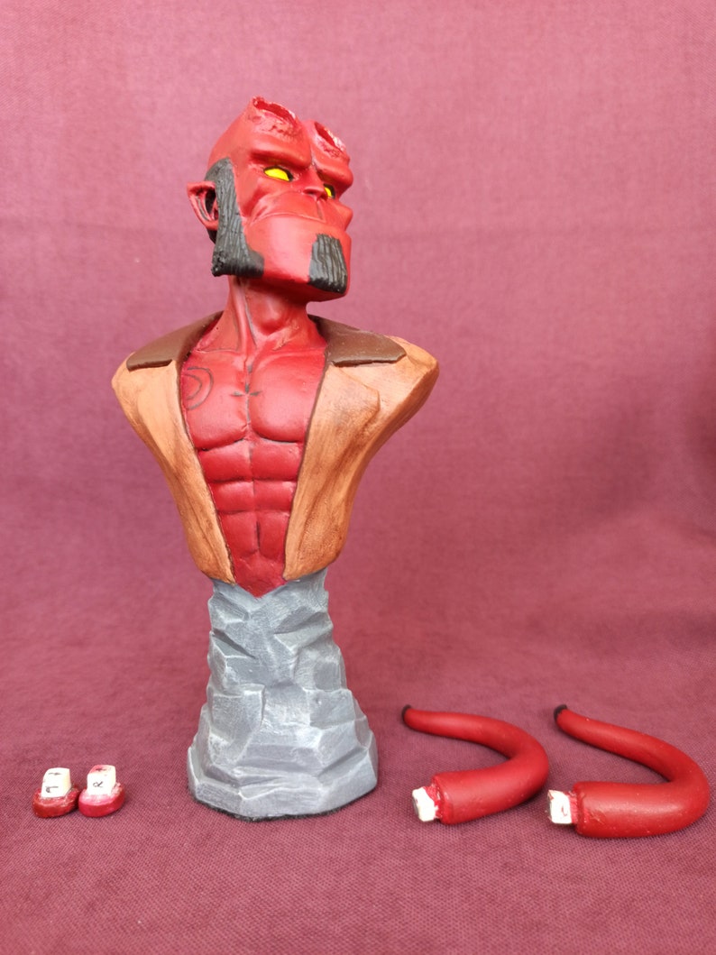 Hellboy Figurine / Hellboy Bust/ Hellboy Decor Doll/ Demon - Etsy