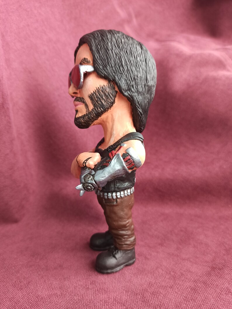 Johnny Silverhand Figurine /cyberpunk 2077 Keanu Reeves - Etsy
