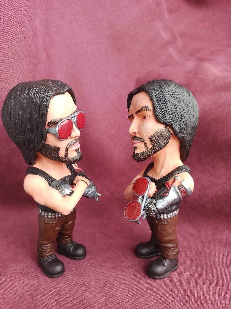Johnny Silverhand Figurine /cyberpunk 2077 Keanu Reeves - Etsy