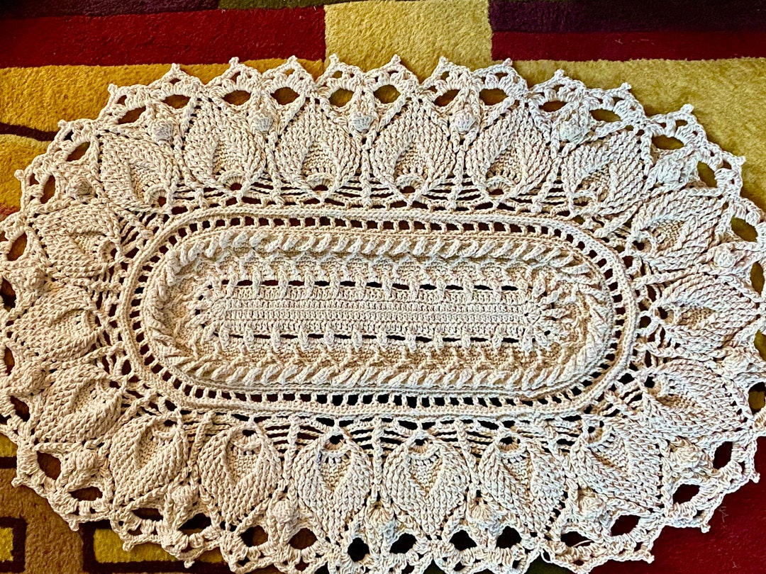 41x23in off White Crochet Rug - Etsy