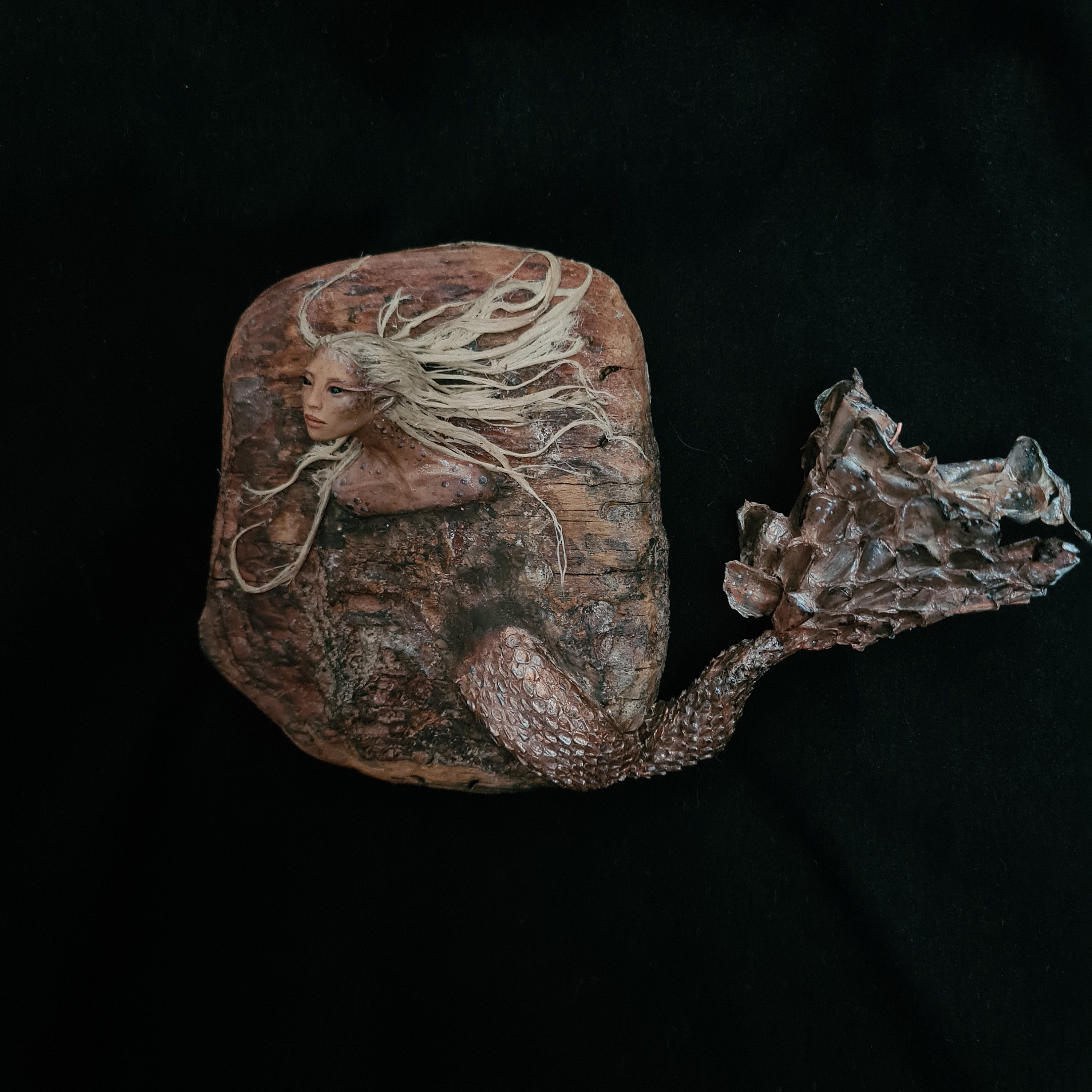 Ooak Miniature Mermaid Sculpture Handmade Wall Plaque. - Etsy