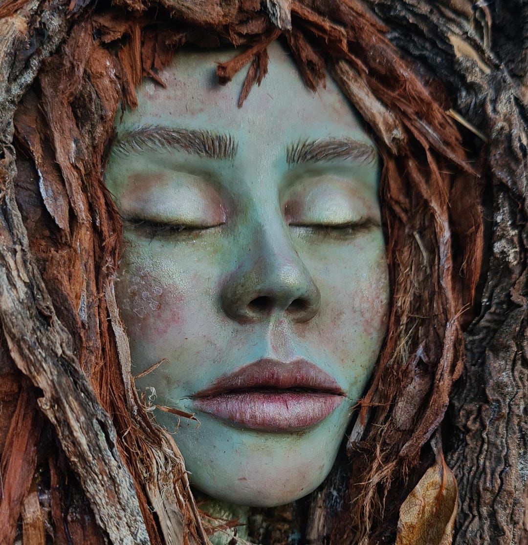 Ooak Tree Spirit Fairy Nymph Wall Hanging Sculpture Serenity - Etsy