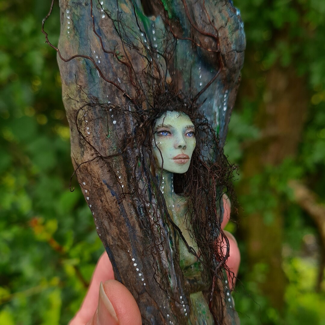 Ooak Fantasy Tree Spirit Art Doll Wall Sculpture - Etsy