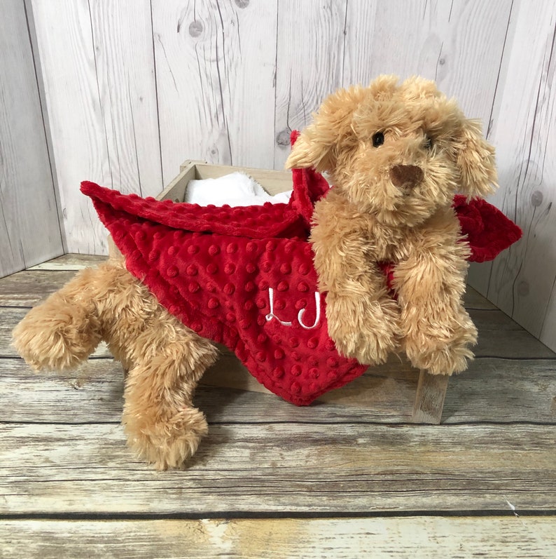 Cockapoo Puppy Plush Lovey Security Blanket Personalized | Etsy
