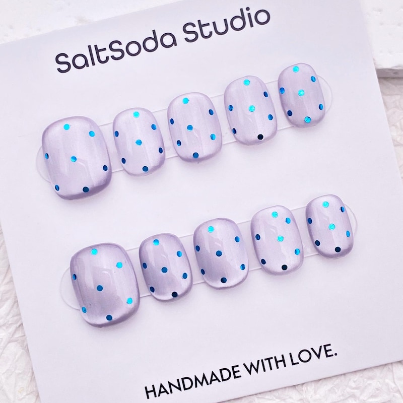 Cat Eye Polka Dot Nail - Etsy