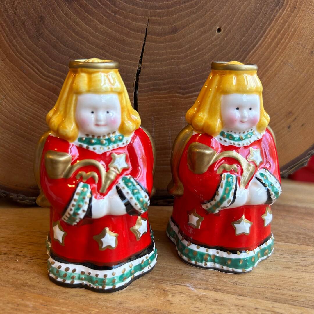 NEW PRICE Christmas Angel Salt & Pepper Shakers - in Original Box - Etsy