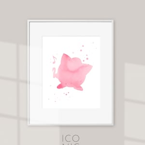 Pink Printable, Print, Digital Download, Wall Art, Watercolor Poster ...