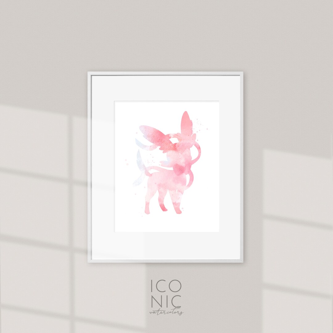 Fairy Eeveelution Print, Pink Printable, Poke Digital Download, Wall ...