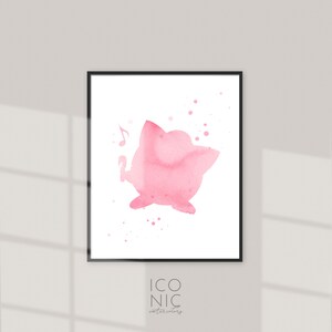 Pink Printable, Print, Digital Download, Wall Art, Watercolor Poster ...