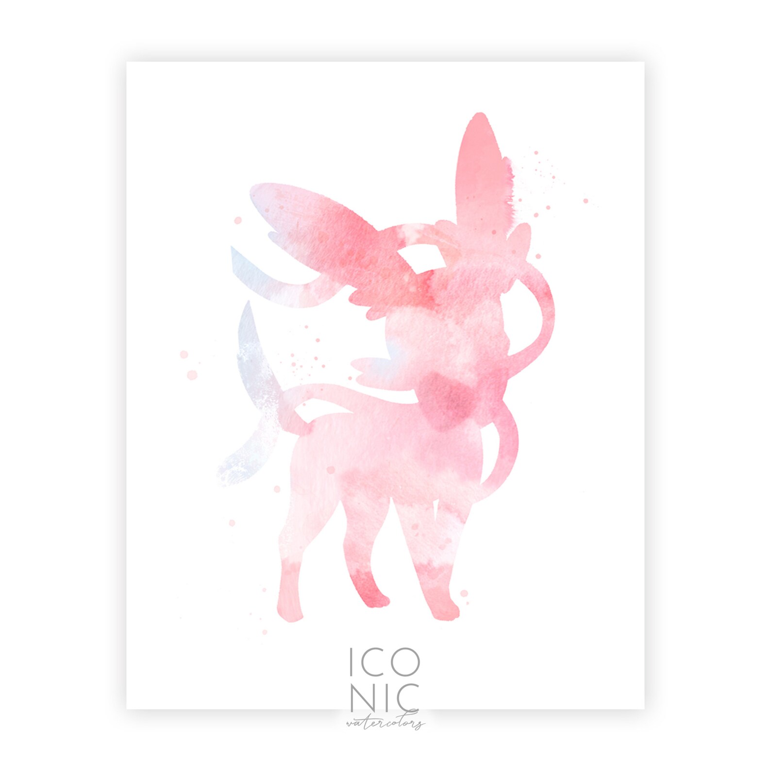 Fairy Eeveelution Print Pink Printable Poke Digital | Etsy