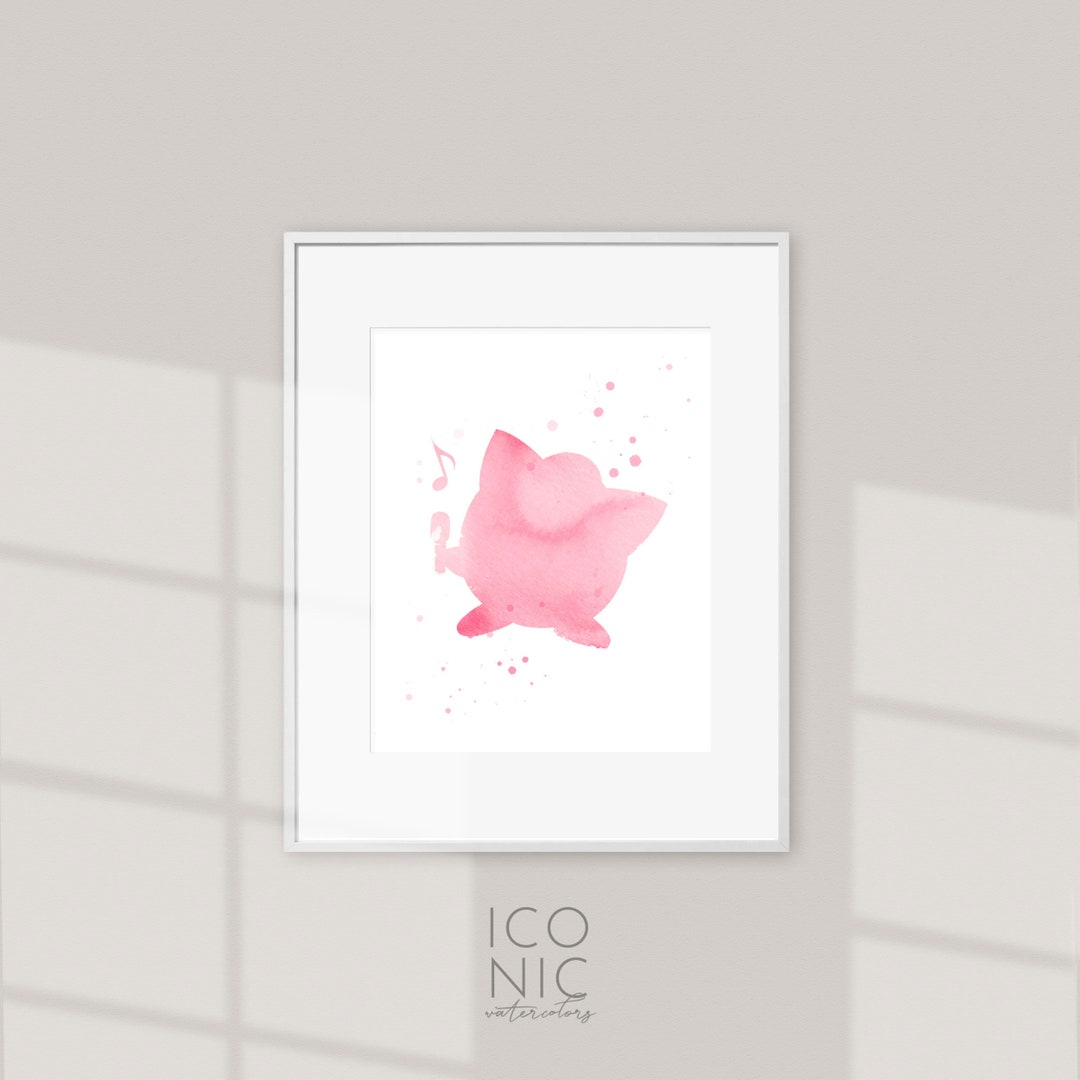 Pink Printable, Print, Digital Download, Wall Art, Watercolor Poster ...