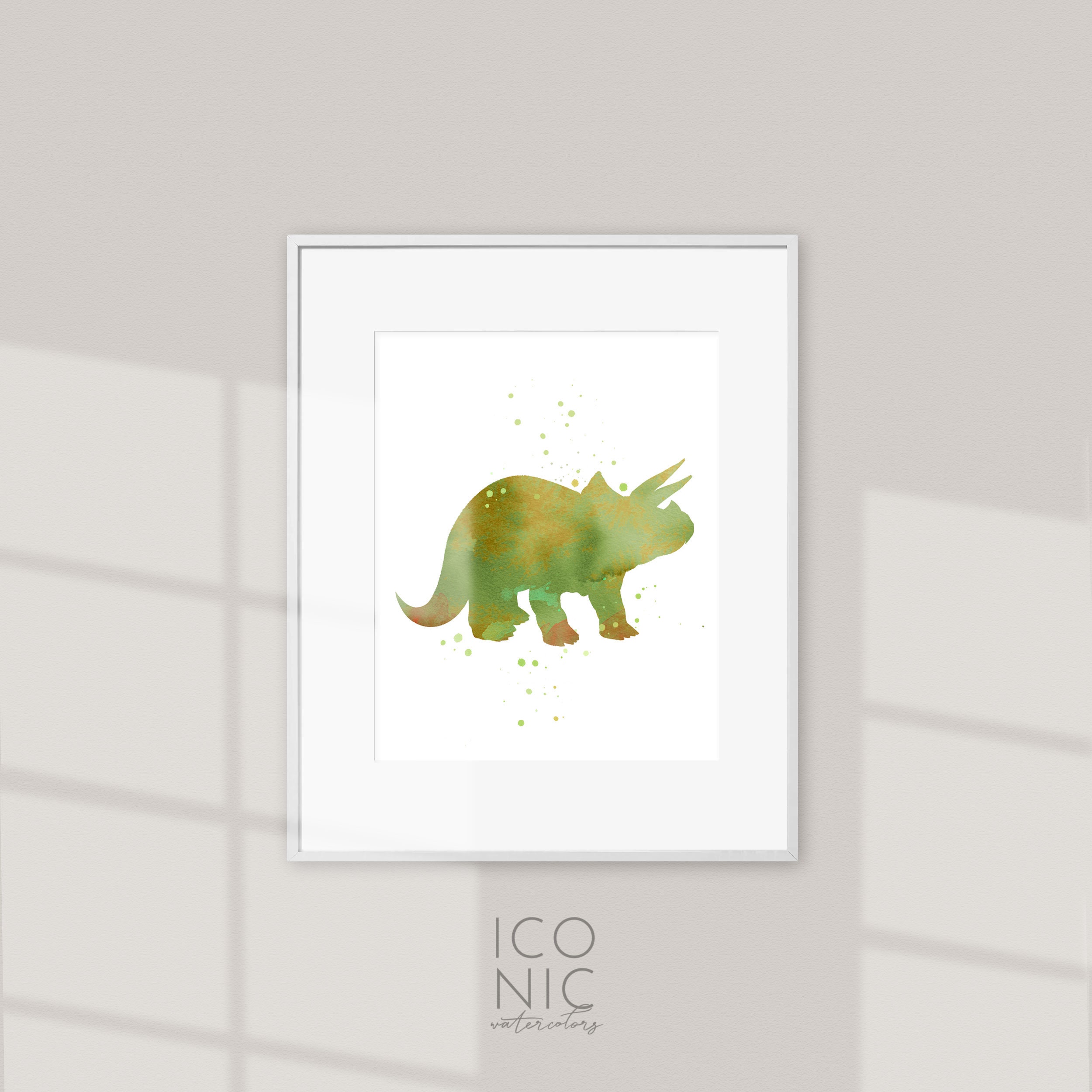 Set of 4 Dinosaur Prints Watercolor Dinosaur Printables - Etsy