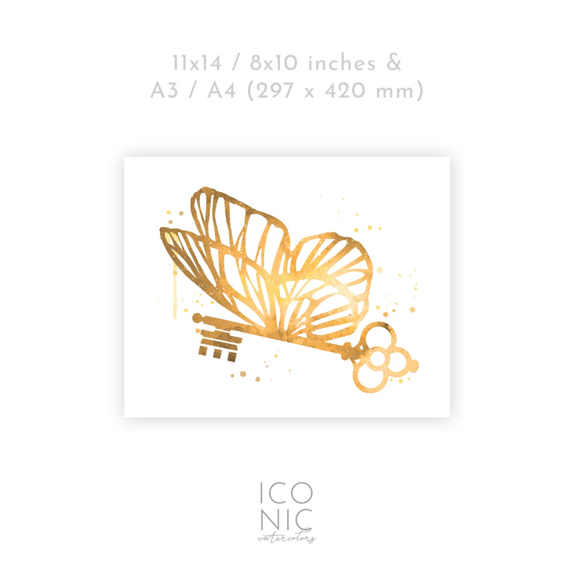 Flying Key Print, Wizards Printable, Magical Winged Key Digital ...