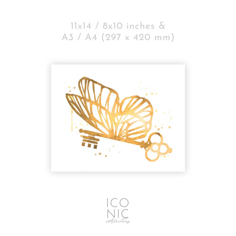 Flying Key Print, Wizards Printable, Magical Winged Key Digital ...