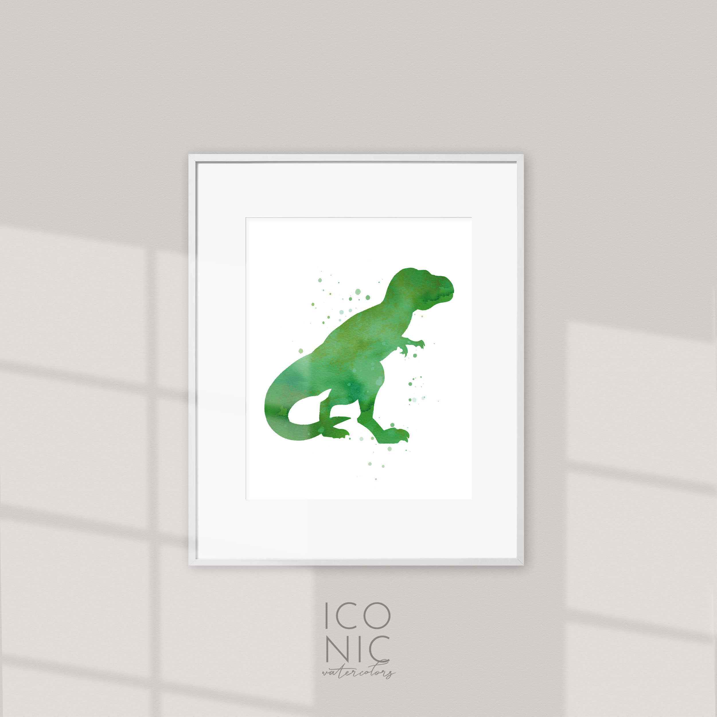 Set of 4 Dinosaur Prints Watercolor Dinosaur Printables - Etsy
