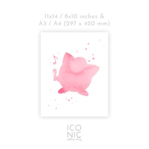 Pink Printable, Print, Digital Download, Wall Art, Watercolor Poster ...