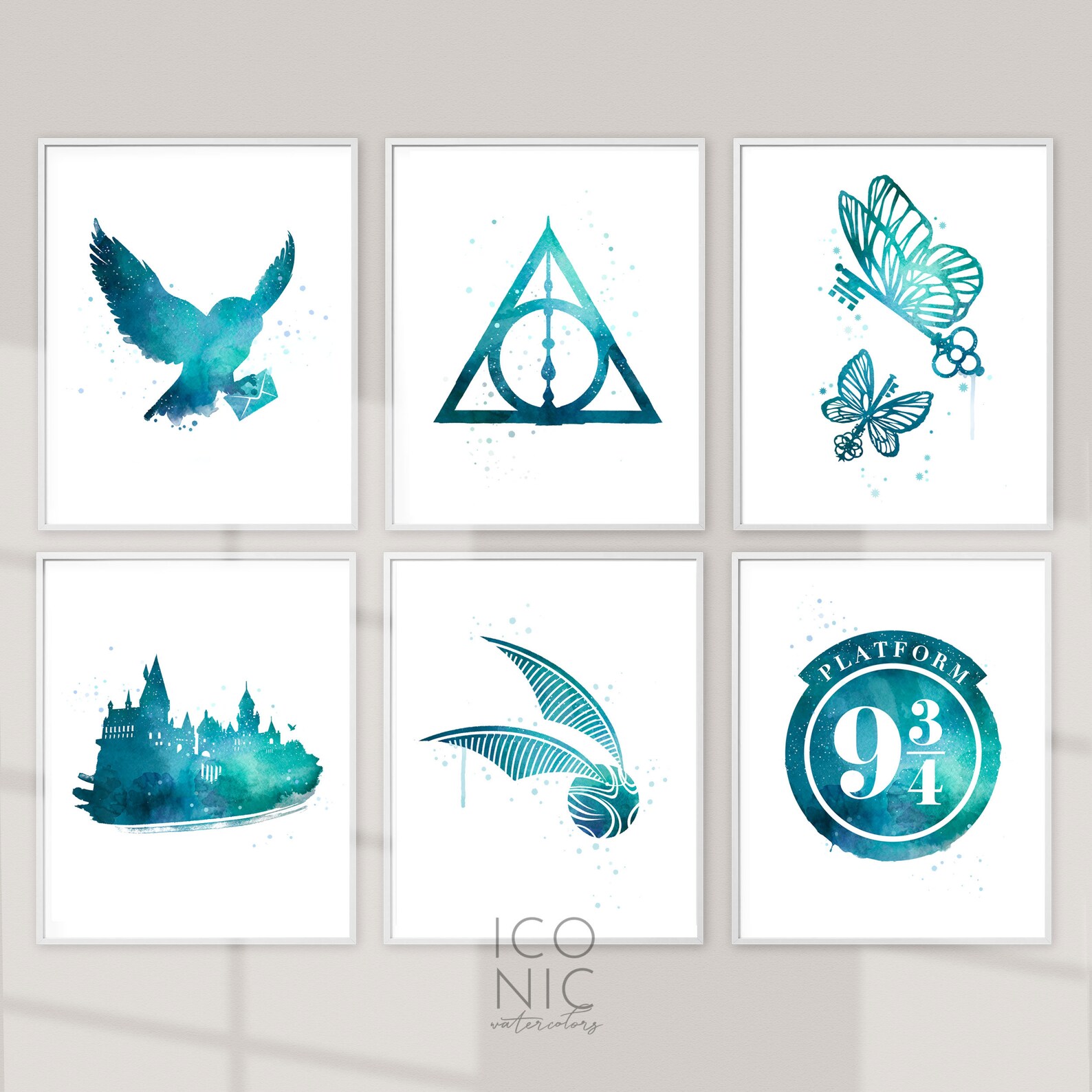 Printable Set of 6, Wizards Prints, Wizards Digital Download, Nursery ...