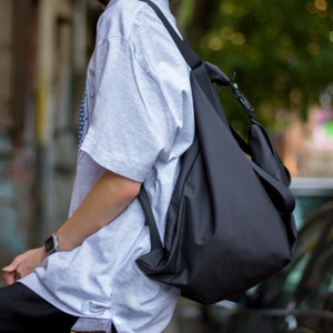 Waterproof Convertible TOSHI Triangle Backpack, Gym Bag ,shoulder ...