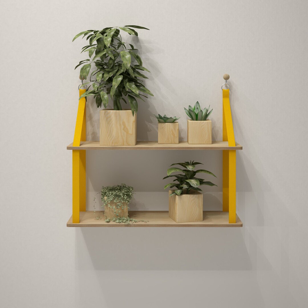 Handmade Double Floating Shelf, Minimalist Style and for Any Room of ...